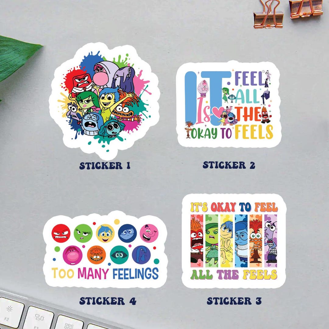 Cute Inside Out Sticker, Emotions Inside Out Sticker, It's Okay to Feel ...