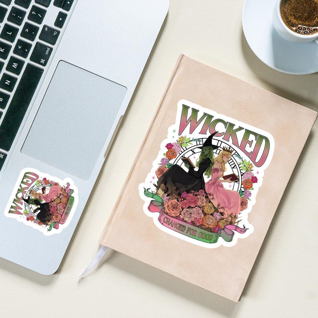 Changed for Good Wicked Sticker, Elphaba and Glinda Sticker, Defying ...