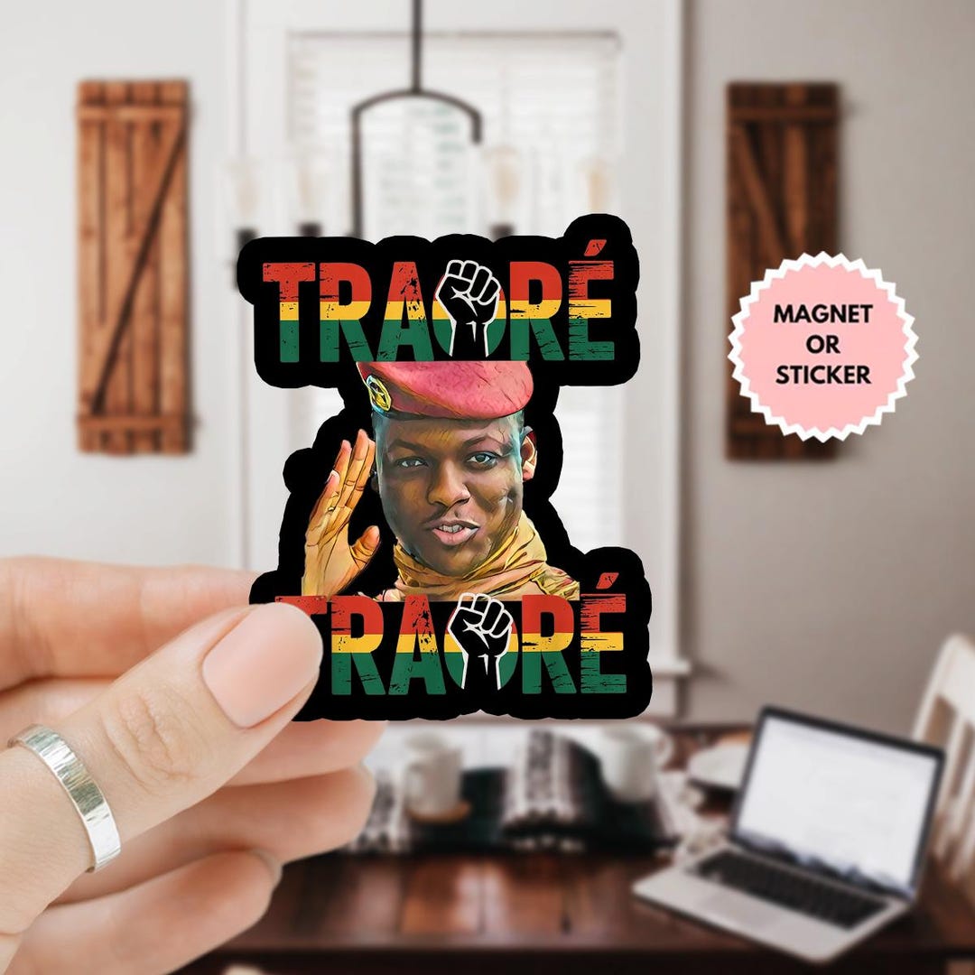 Burkina Faso Ibrahim Traoré Sticker, Traoré Sticker, Thomas Sankara ...