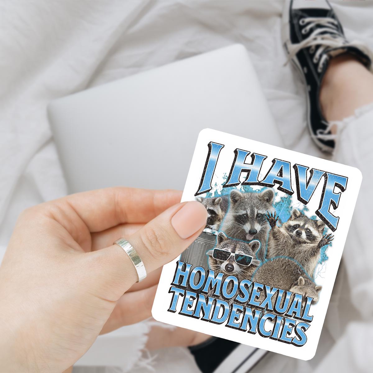 Cute but Feral Sticker, Unhinged and Feral Funny Raccoon Sticker, Cute ...