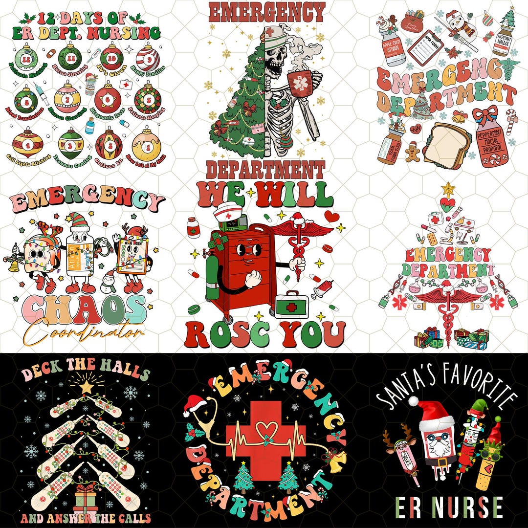 Emergency Department Christmas Bundle, ER Nurse Christmas Bundle ...