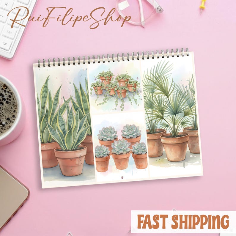 Plant Lady Calendar 2026, Plant Lady Wall Calendar, New Year Room Decor ...