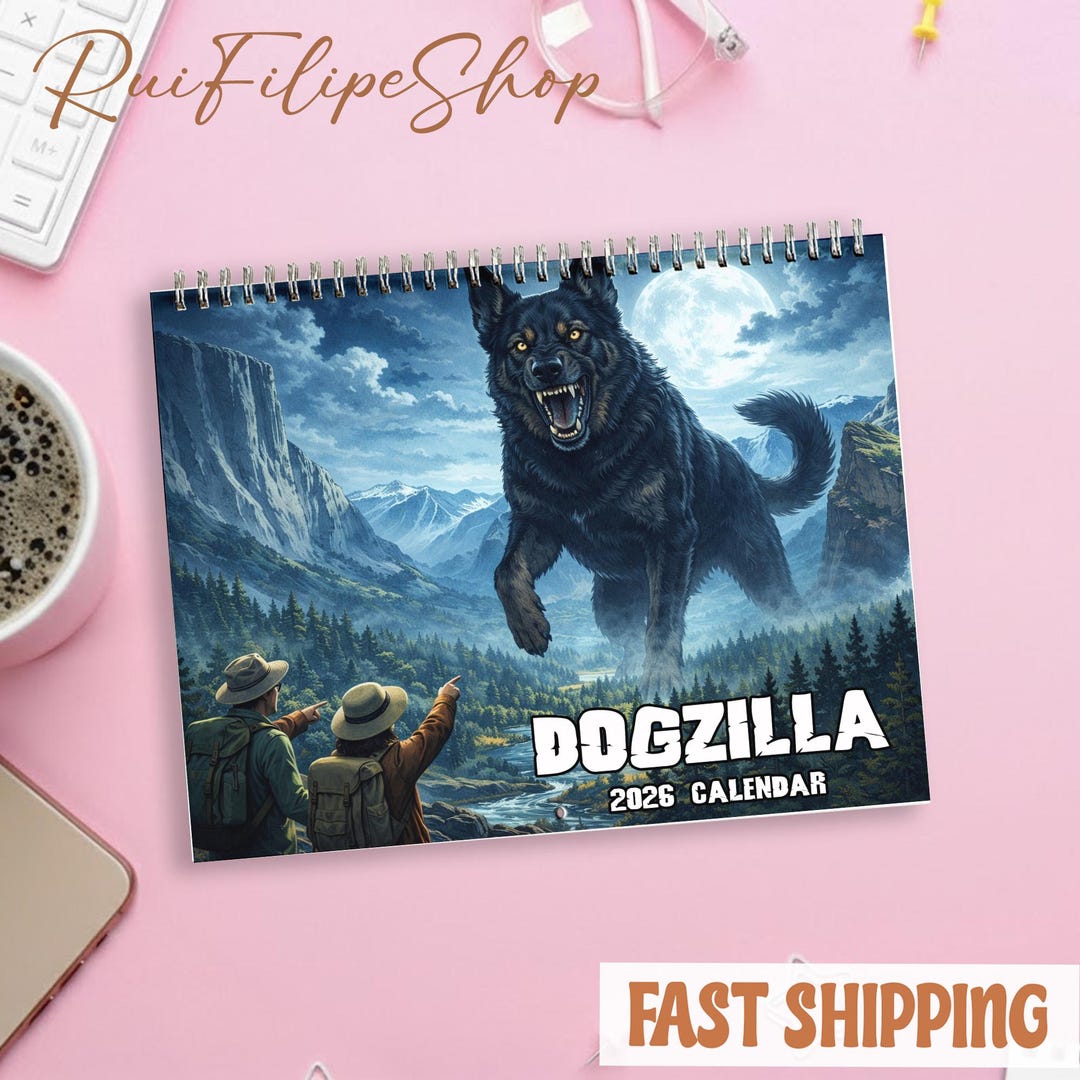 Dogzilla Calendar 2026, Dogzilla Wall Calendar, New Year Room Decor - Etsy