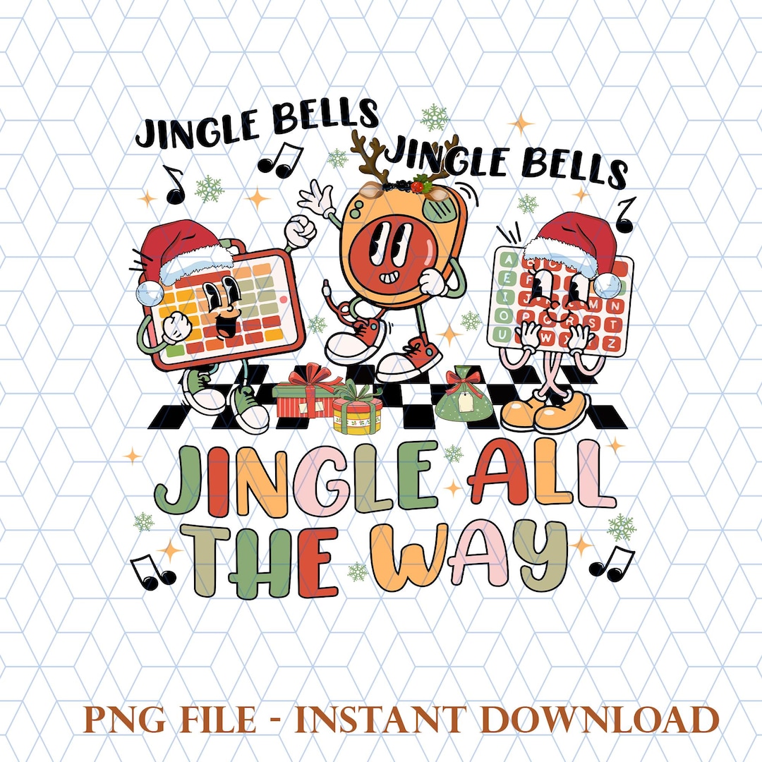 Jingle Bells Jingle All the Way Png, Speech Therapy Christmas Png, SLP ...