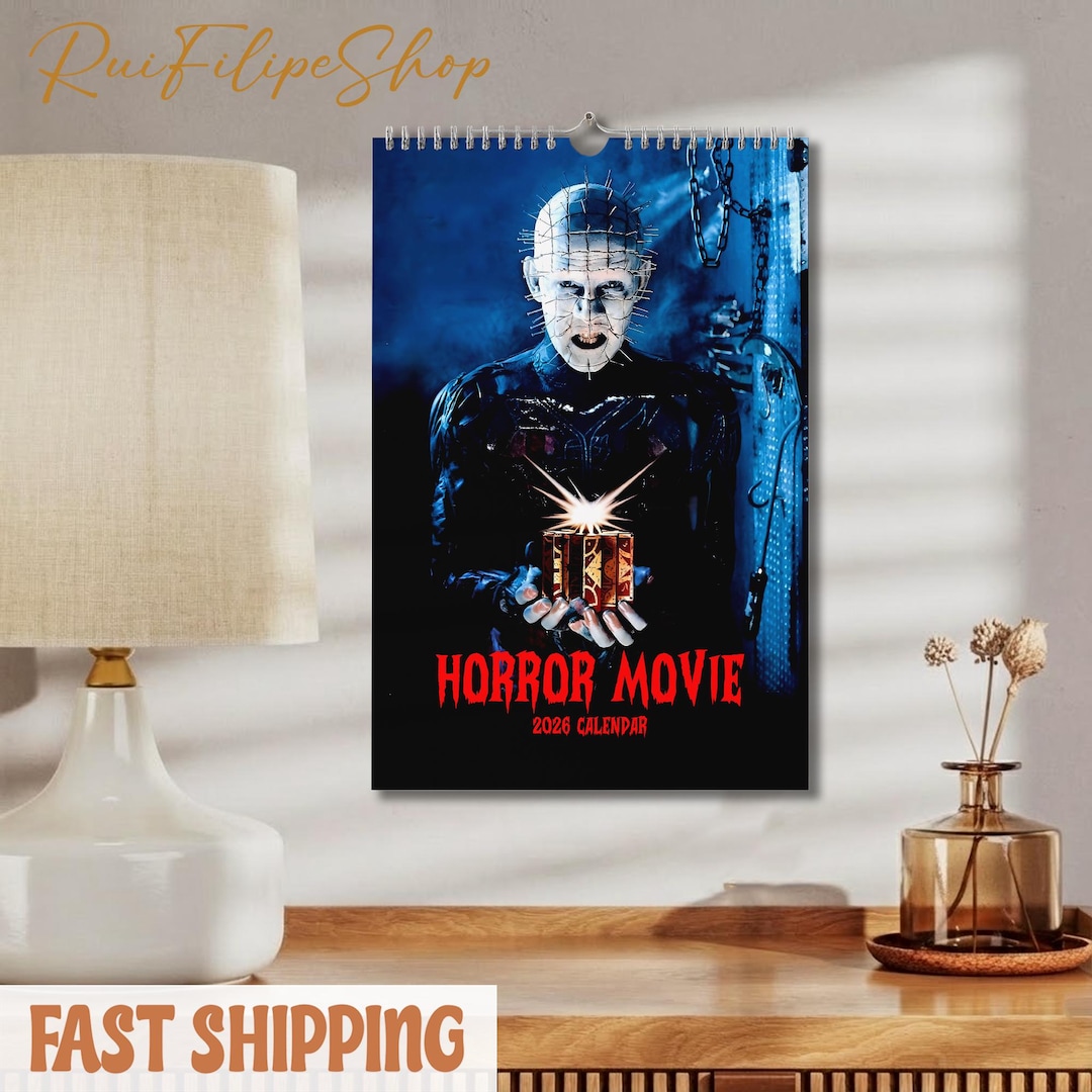 Horror Movie Wall Calendar 2026, Horror Movie Lover Home Decor, New ...