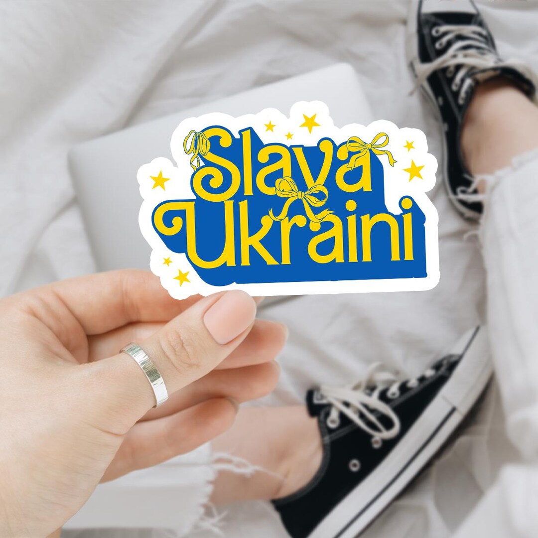 Slava Ukraini Sticker, Support Ukraine Sticker, I Stand With Ukraine ...