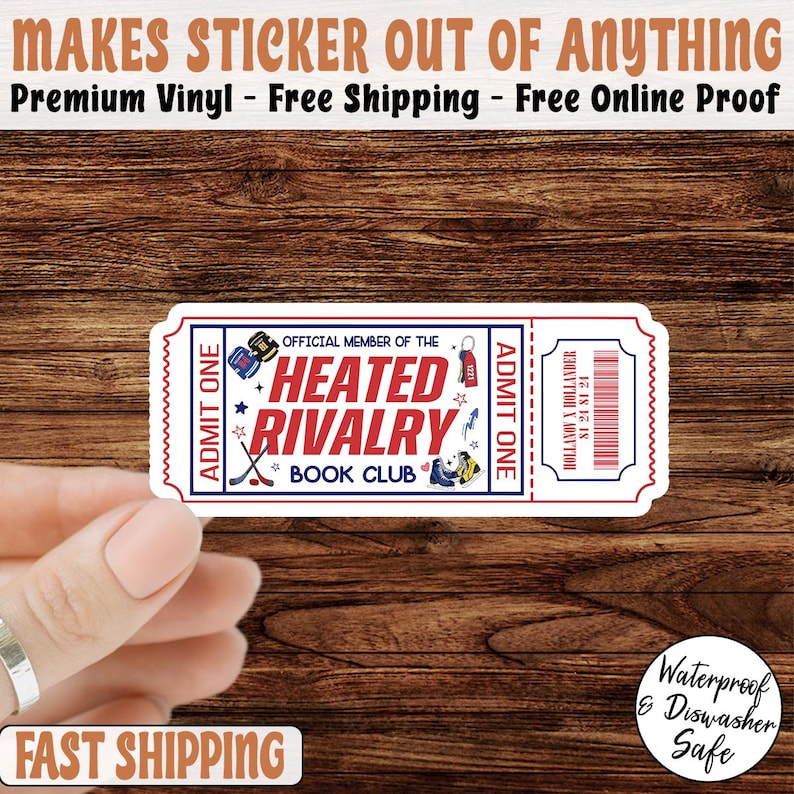 Admit One Ticket Heated Rivalry Sticker/magnet, Couple Hockey Sticker ...