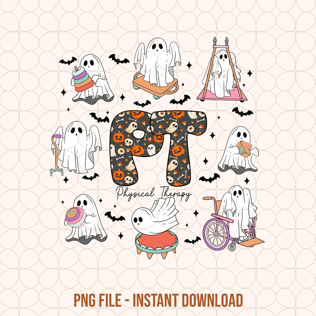 Physical Therapy PT Squad Png, Spooky PT Halloween Png, Physical ...