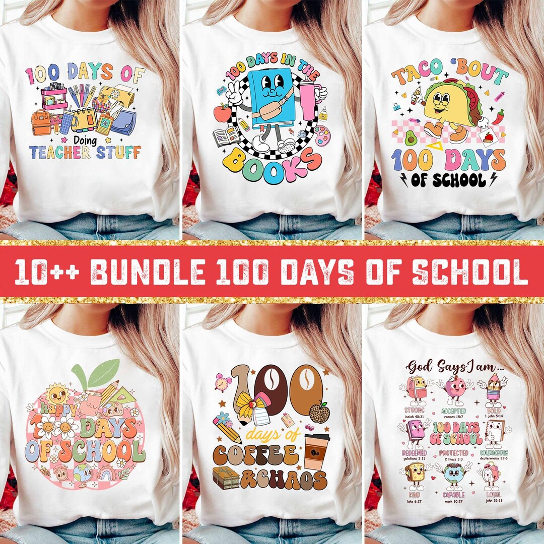 10 Happy 100 Days Of School Bundle, 100 Tage Smarter Bundle, 100 Tage ...