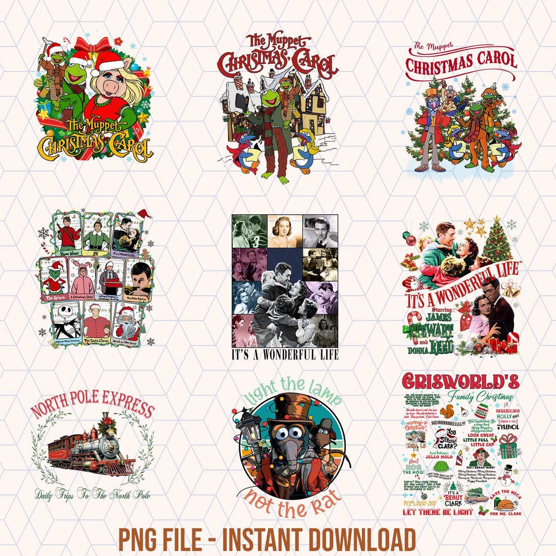 Christmas Movie Bundle, the Muppet Christmas Carol Png, Griswold ...