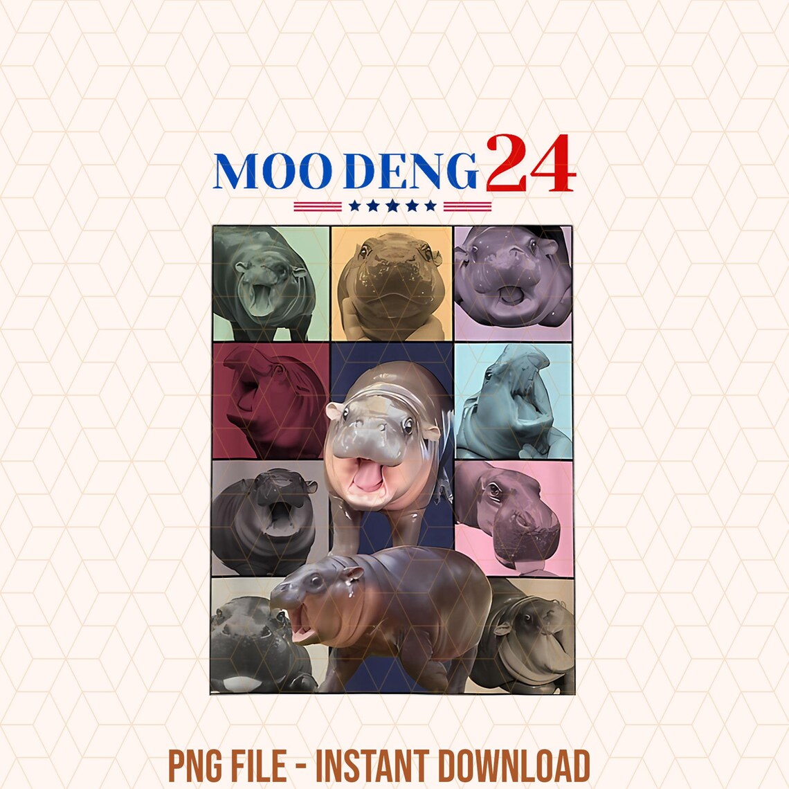 Cute Moo Deng 2024 Png, Funny Moo Deng Png, I Love Moo Deng Png, Moo ...