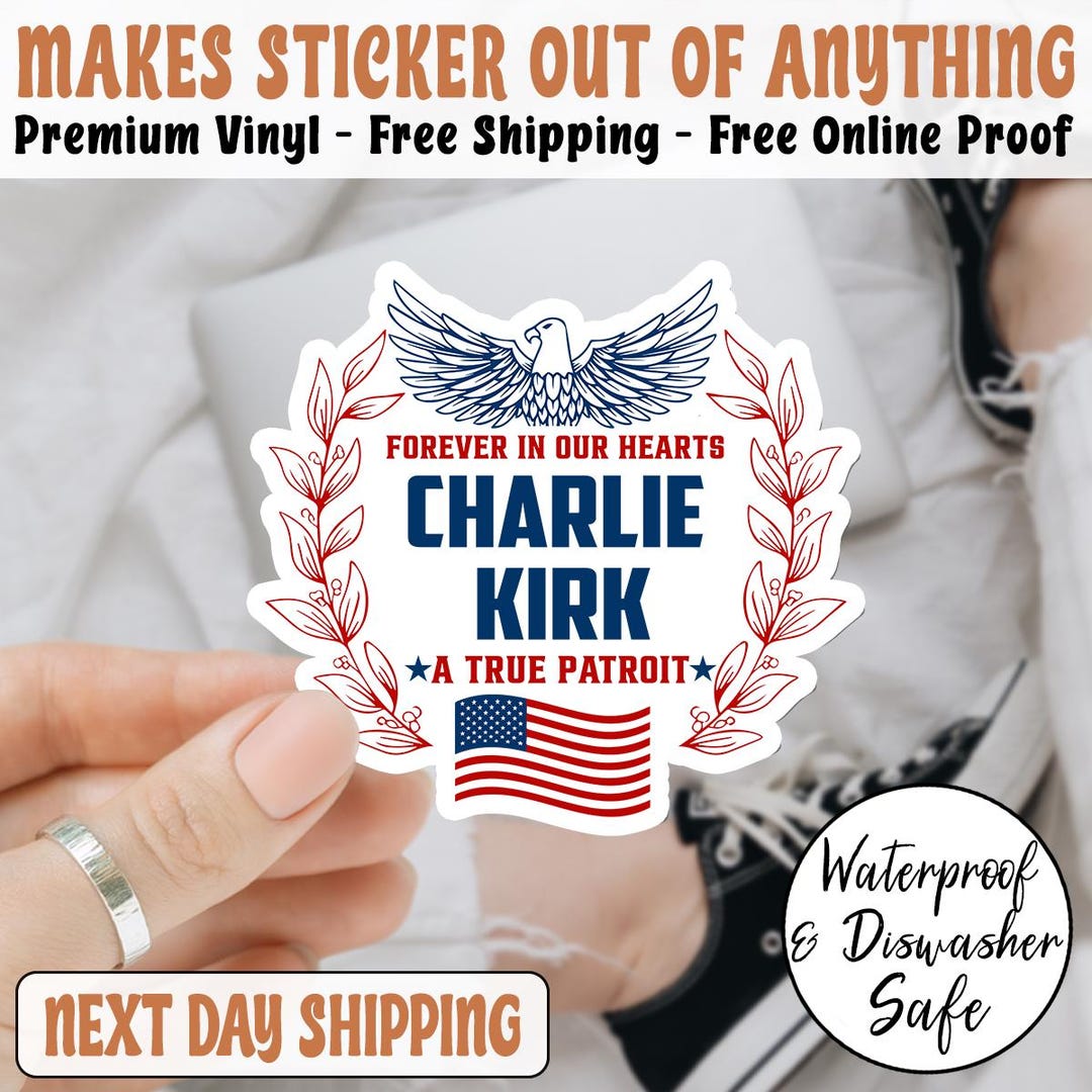 Freedom Charlie Kirk Car Magnet/sticker, RIP Charlie Kirk Sticker, I ...