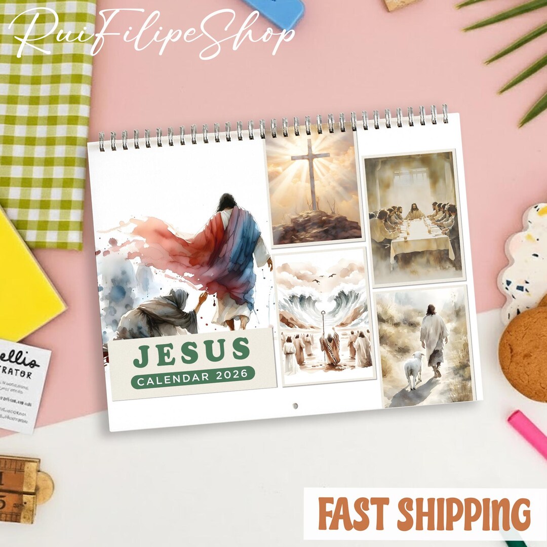 Jesus Calendar 2026, Jesus Wall Calendar, Funny Movie Calendar 2026 ...