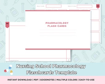 Pharmacology Templates, Nursing Template, Nursing Student, Study Guide ...