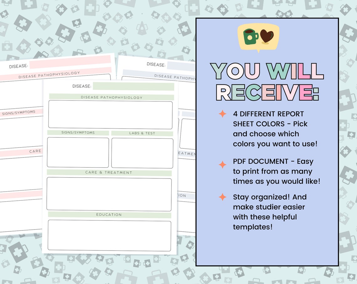 Med Surg Nursing School Template, Printable Study Resource - Etsy