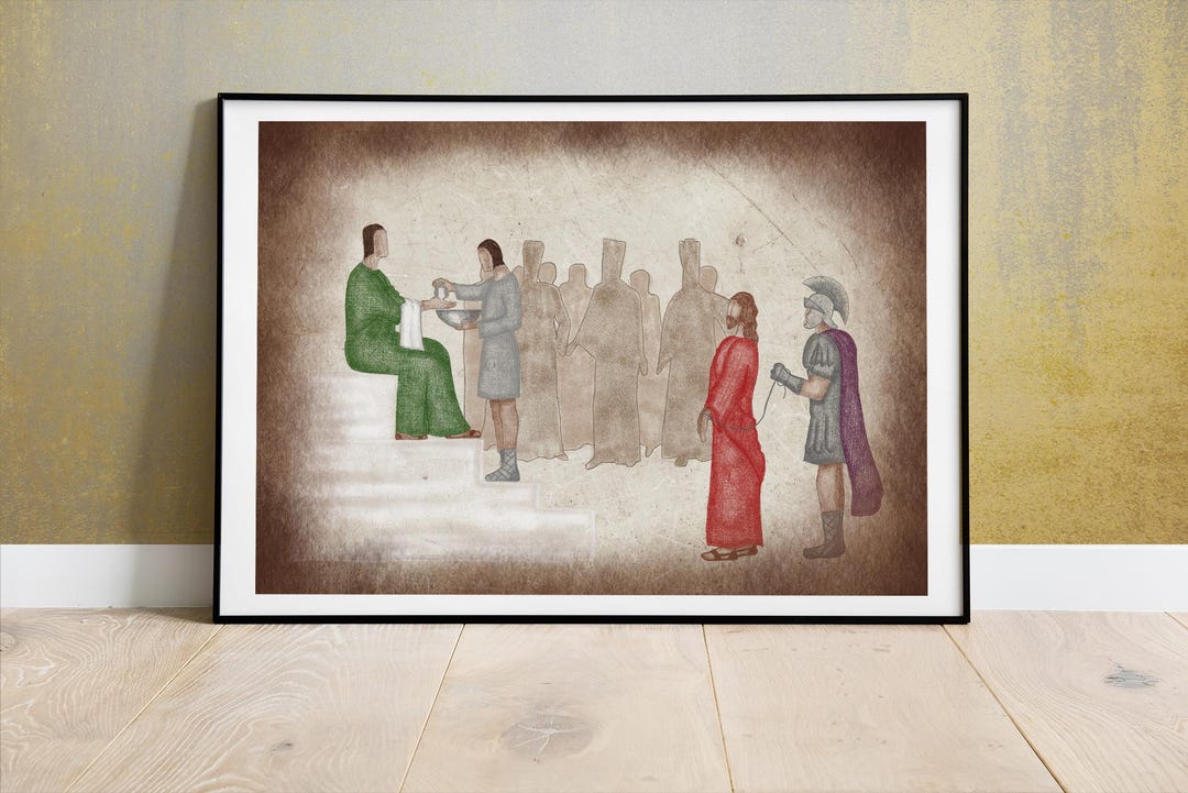 Jesus Before Pilate, Easter Bible Wall Art, DIGITAL DOWNLOAD ...