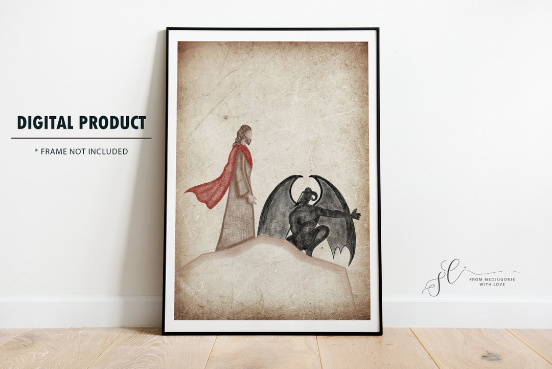 Jesus is Tested in the Wilderness; Matthew 4:1-11 , Scripture Wall Art ...
