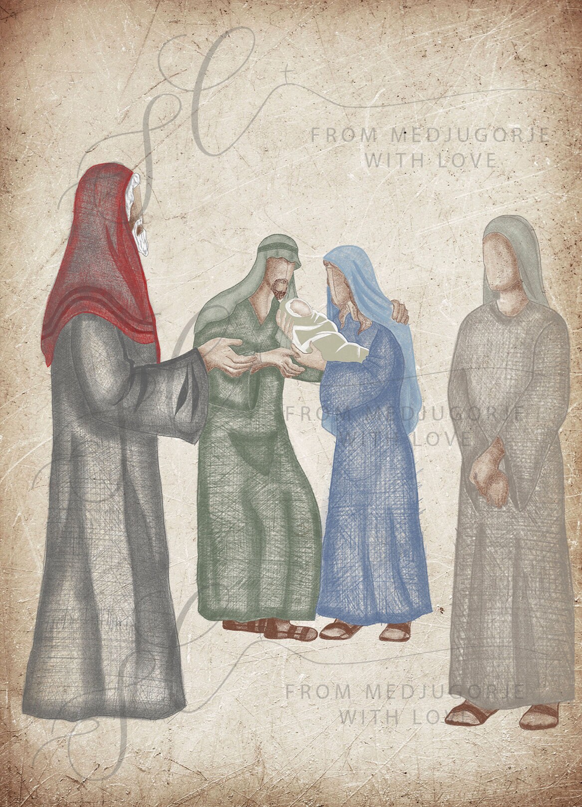 The Presentation of Jesus at the Temple, Scripture Wall Art, Bible ...