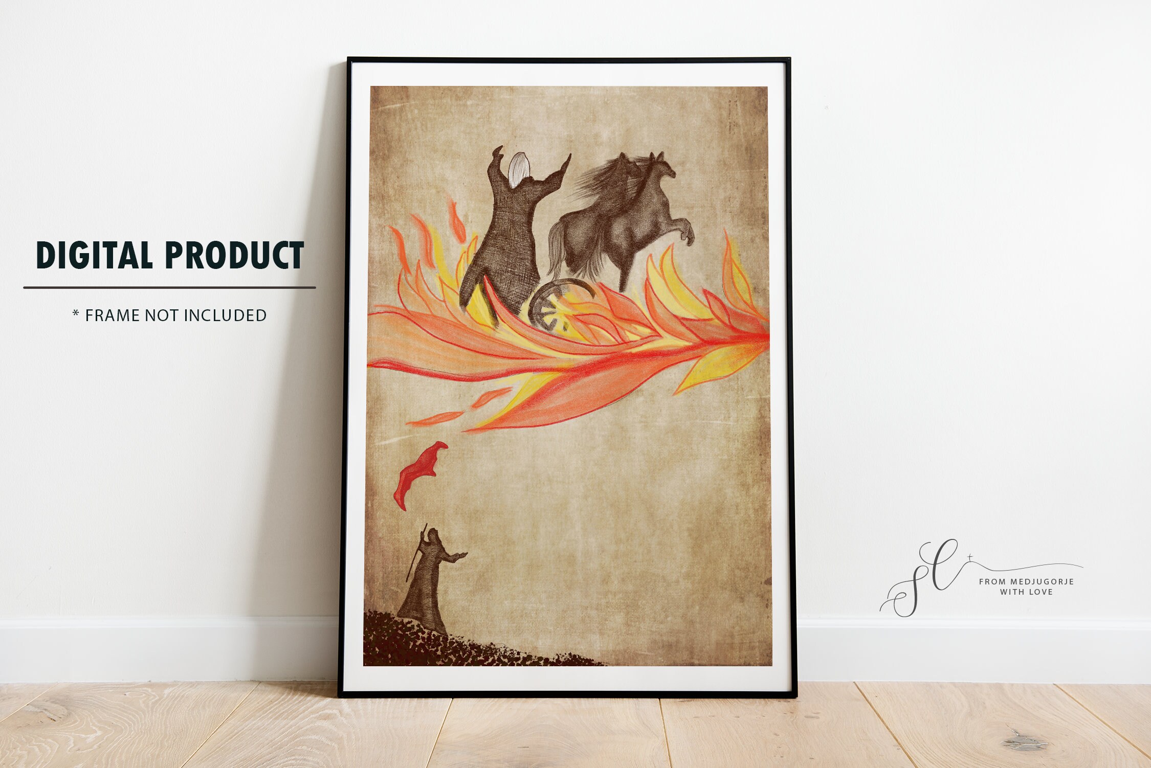 Elijah and Elisha, Bible Art, WALL Art, Bible Stories, Old Testament ...