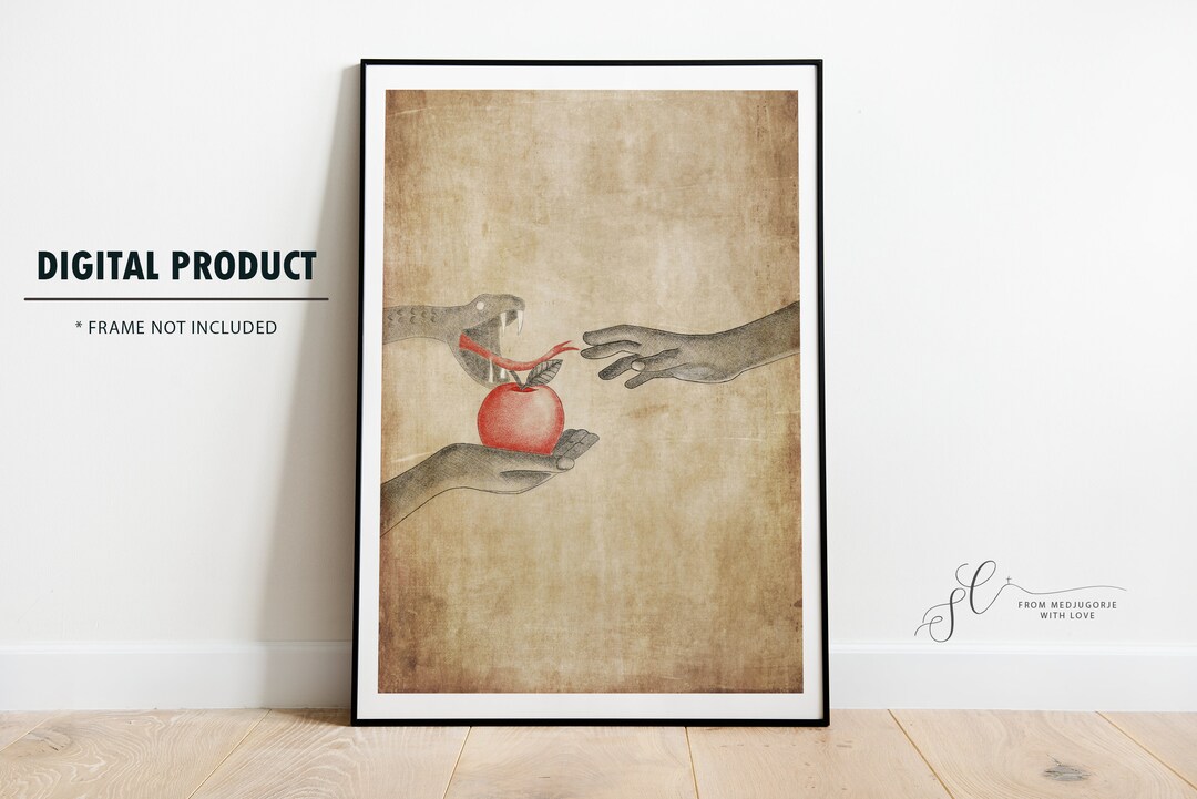 Adam and Eve, Old Testament, Bible Art, DIGITAL PRINT, WALL Art, Bible ...