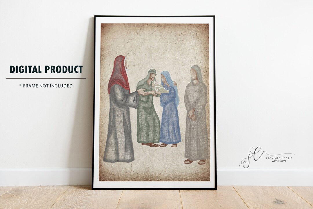 The Presentation of Jesus at the Temple, Scripture Wall Art, Bible ...