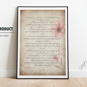 Gospel, John 1; Scripture Wall Art, Bible Stories - Etsy