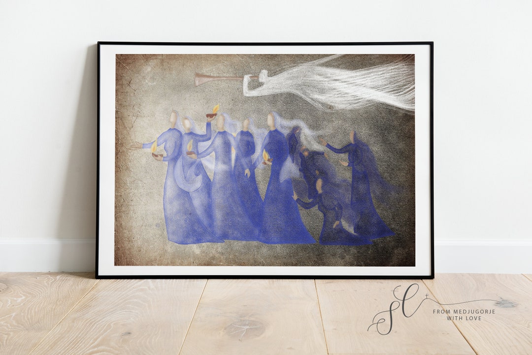 The Parable of the Wise and Foolish Virgins; Matthew 25; Scripture Wall ...