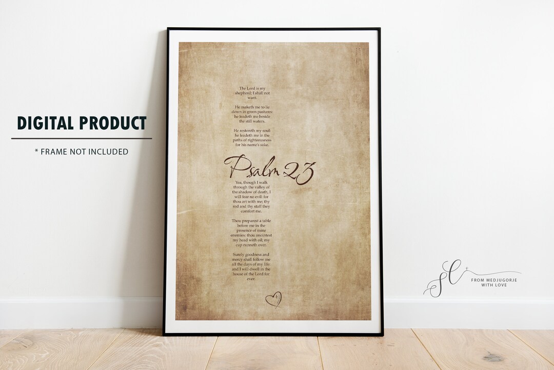 Psalm 23 Printable Art, Inspirational Scripture (digital Download) - Etsy