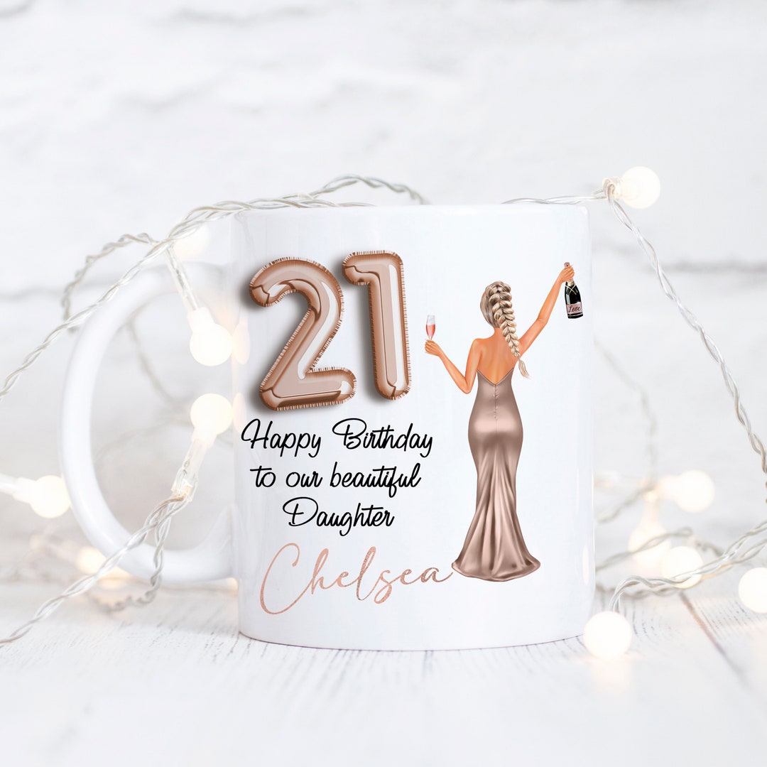 Personalised 21st Birthday Mug Birthday Age Mug Girls Twenty First ...