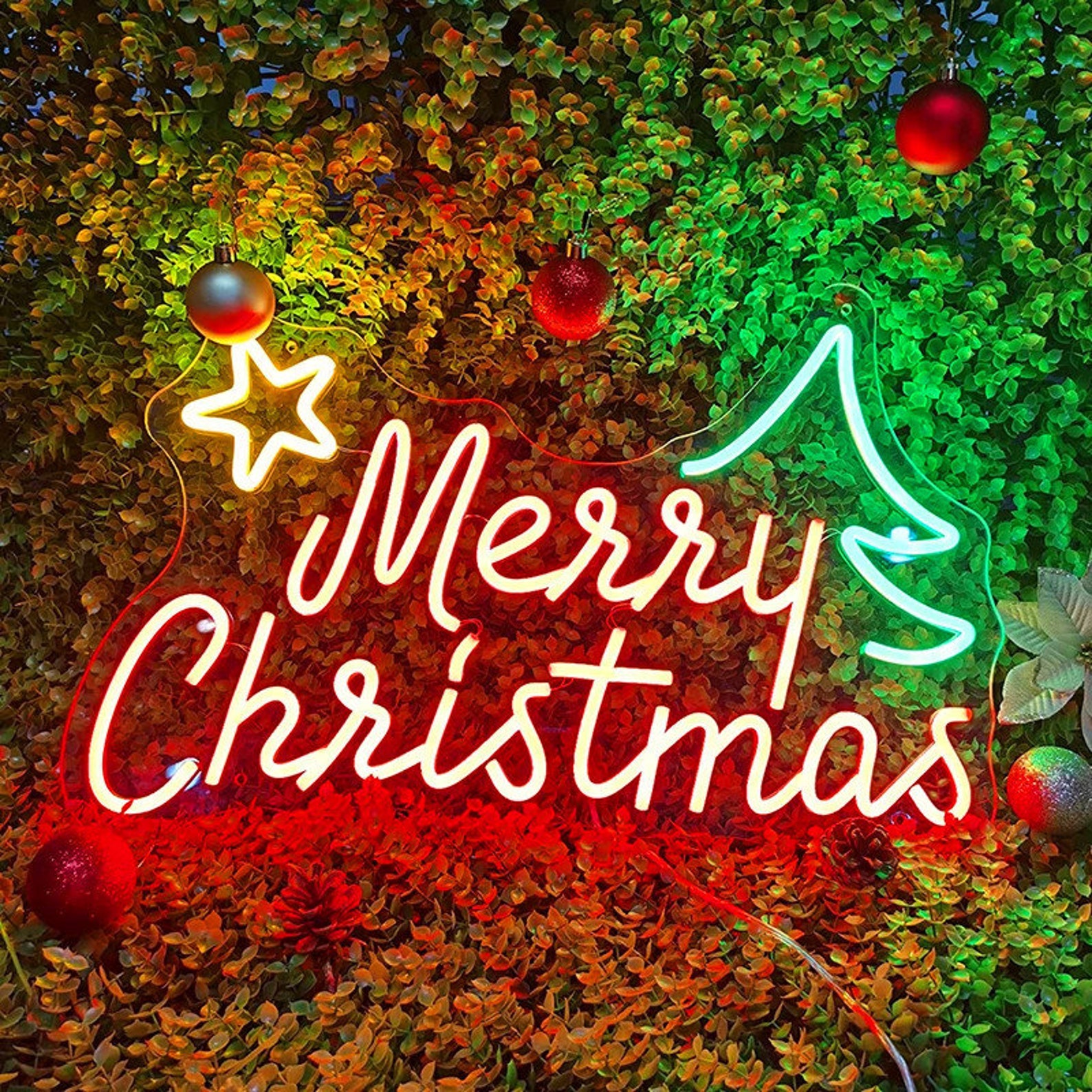 Merry Christmas Neon Sign Christmas Neon Decoration - Etsy