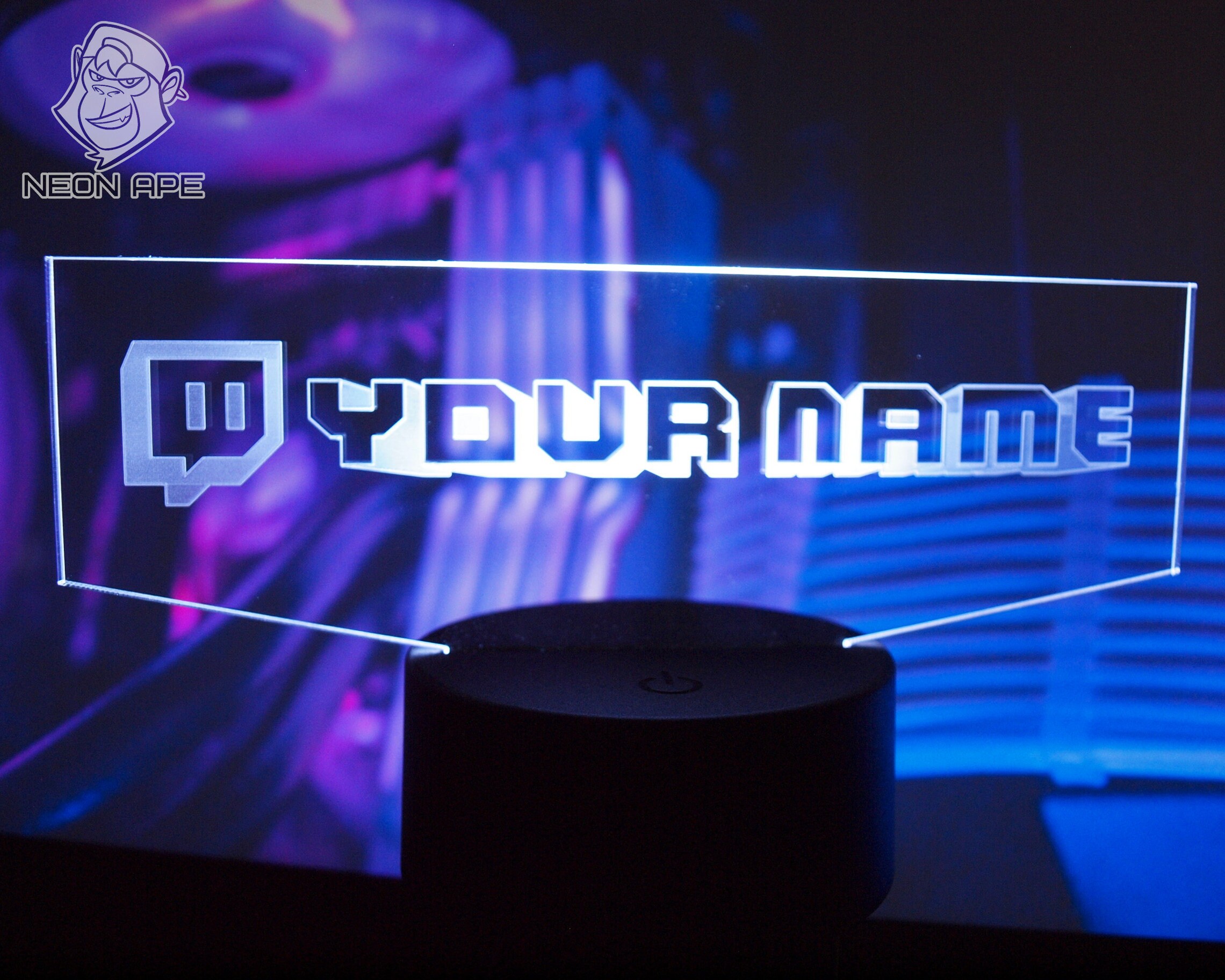 Custom Gamertag LED Sign, Personalized Name Sign, Personalized Streamer ...