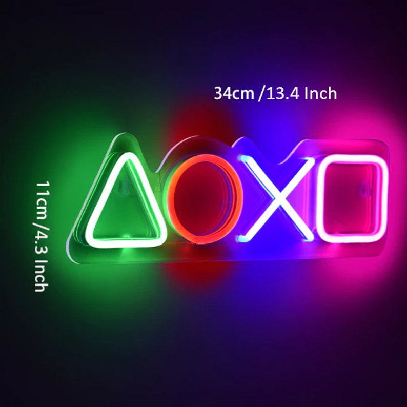 Playstation Neon Led Sign, Custom Neon Sign, Neon Sign, Game Room Decor ...