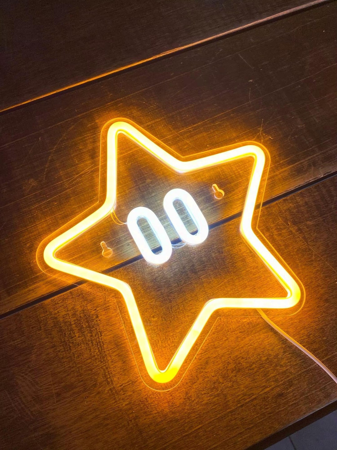 Neon Star Sign, LED Star Sign, Neon LED Star Sign, Mario LED Star ...