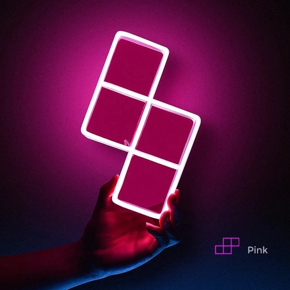 Tetris Neon Sign Custom Neon Sign Neon Sign Tetris Wall - Etsy