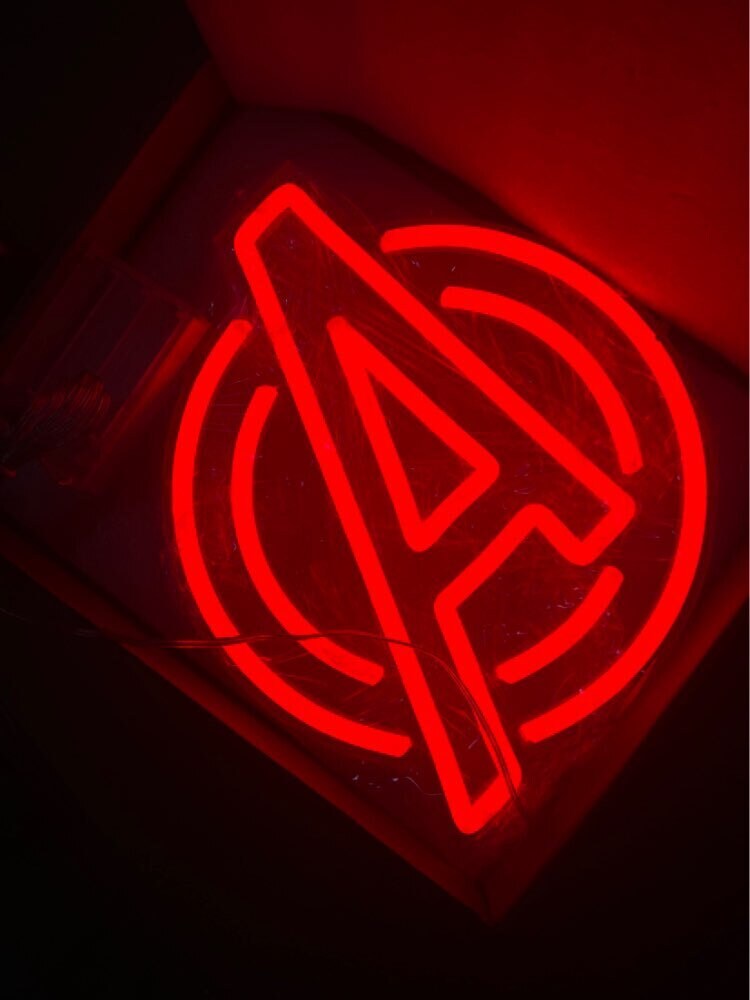 Thor Hammer Neon Sign, Avengers Logo Neon Sign, Marvel Neon Sign, Wall ...