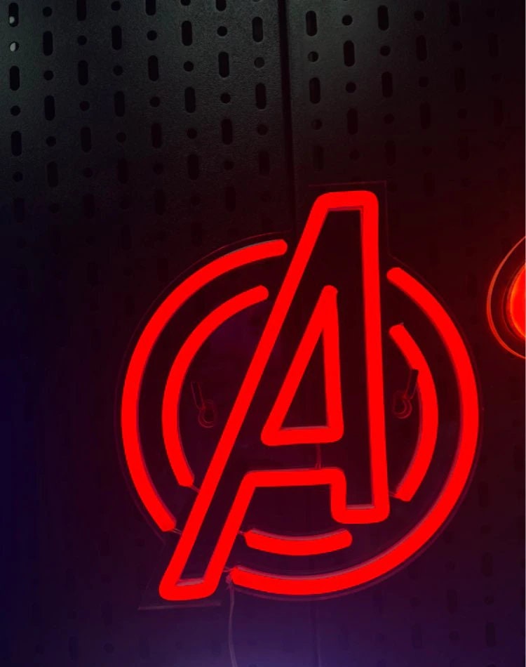 Thor Hammer Neon Sign, Avengers Logo Neon Sign, Marvel Neon Sign, Wall ...