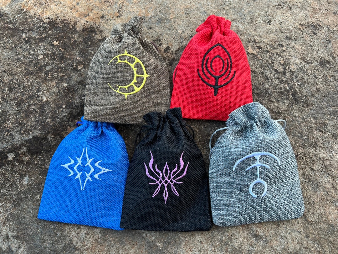 SET of 5 Fire Emblem Embroidered Dnd Dice Bag, FE3H Inspired D&D Dice ...