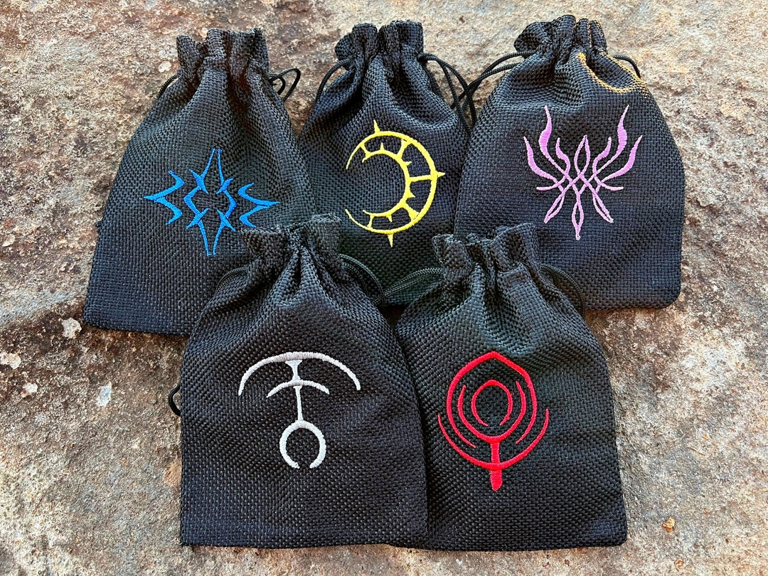SET of 5 Fire Emblem Embroidered Dnd Dice Bag, FE3H Inspired D&D Dice ...