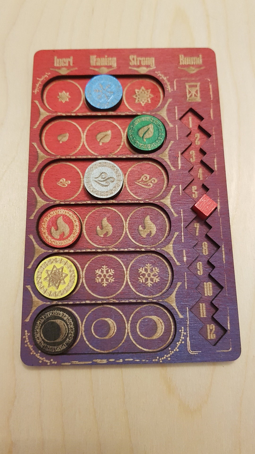 Accessories for E.g. Gloomhaven/frosthaven: Elemental Enrichment Board ...