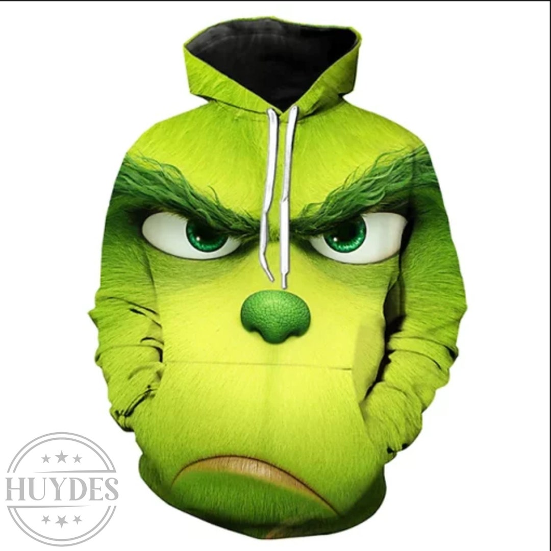 Inspired-by-the-grinch Cosplay Costume Tracksuit 3D Zip Hoodie Hoodie ...