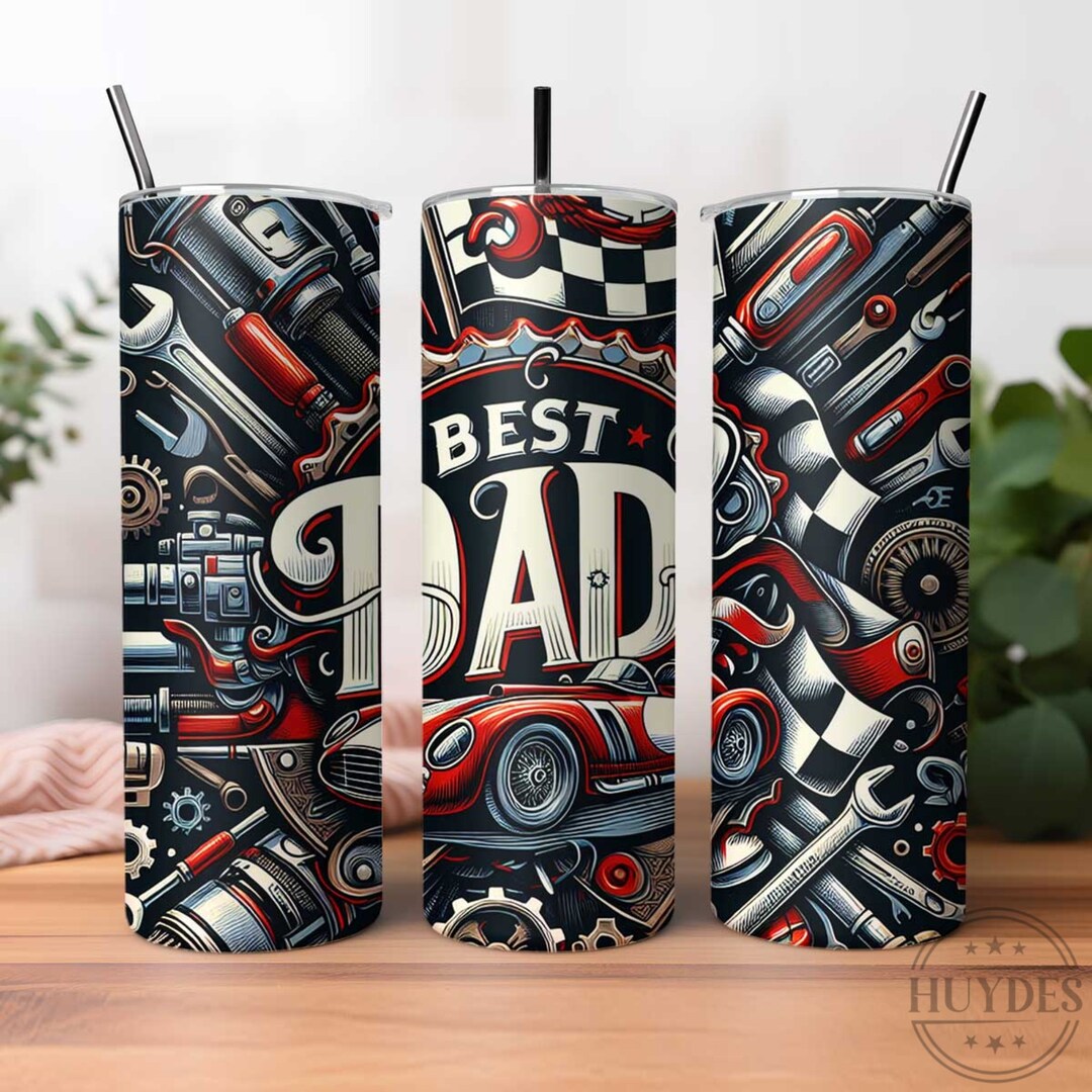 Racing Dad 20oz Tumbler Wrap Png, Fathers Day Sublimation Designs PNG ...