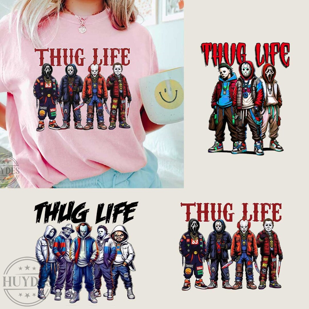 Bundle Thug Life Horror Movie Svg Png, Bundle Friends Horror Characters ...