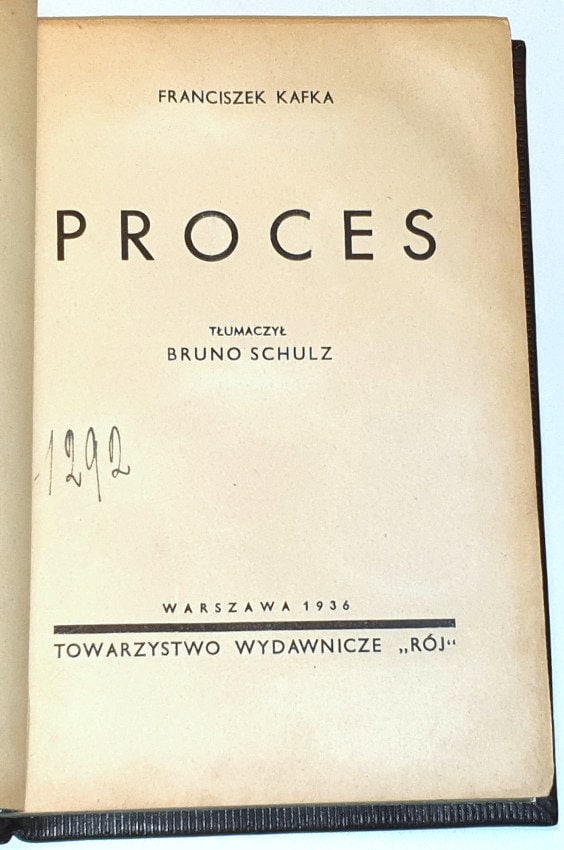 Kafka Franz Proces. Der Process. the Trial. 1st Polish Edition ...
