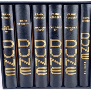 Frank Herbert - Dune Saga 6 Book Boxed, Complete Set, Leather Rebound ...