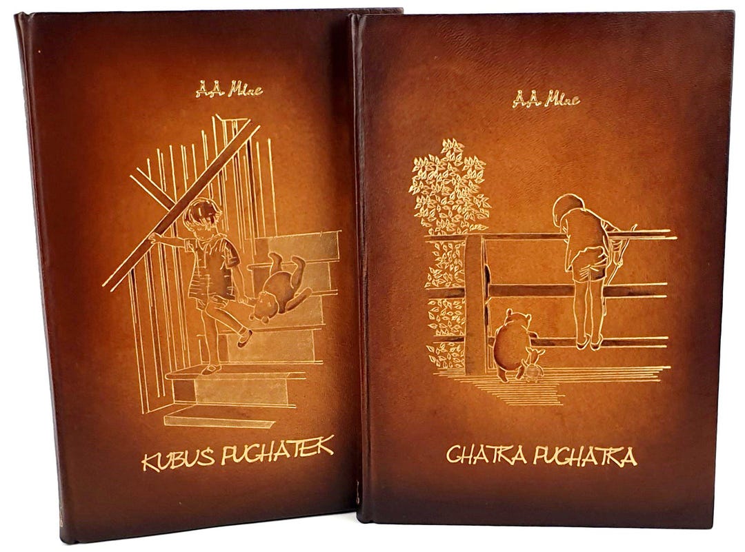 Winnie the Pooh 1955 Book Set: Leather Bound Milne Illustrations - Etsy
