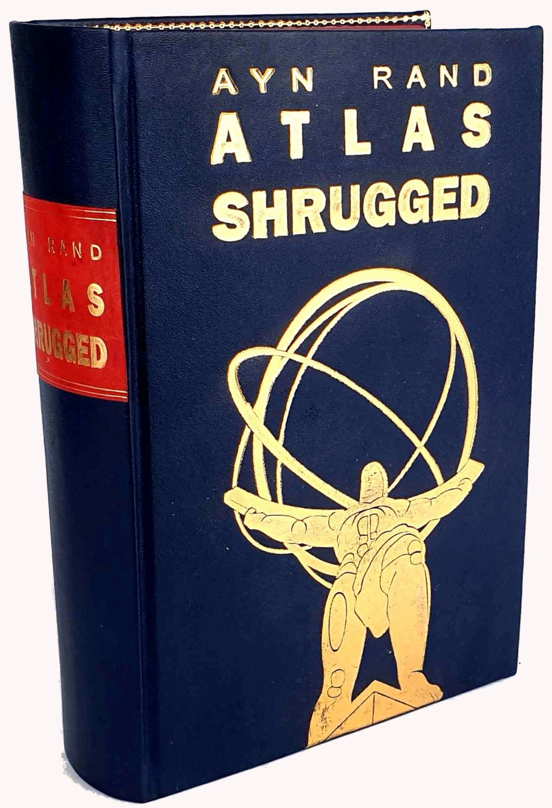 Ayn Rand - Atlas Shrugged Leather Rebound - Etsy