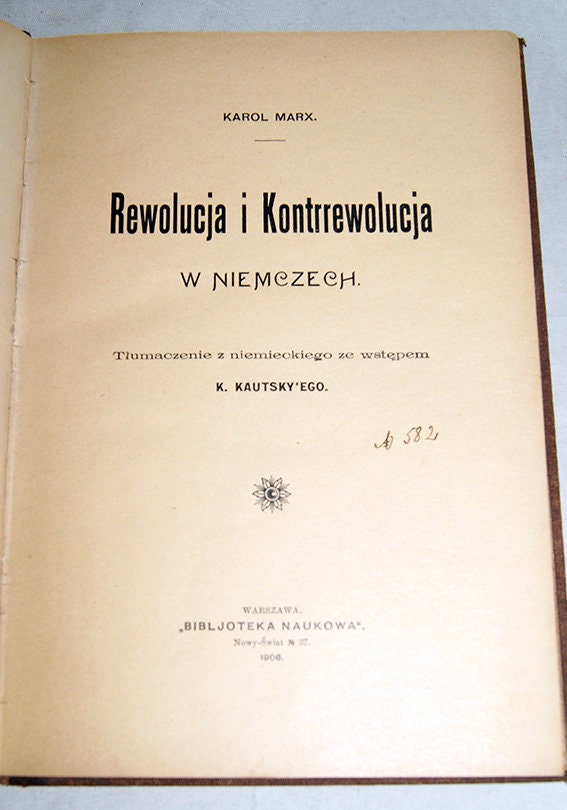 Marx, Engels Rewolucja I Kontrrewolucja W Niemczech / Revolution and Counter-revolution in ...