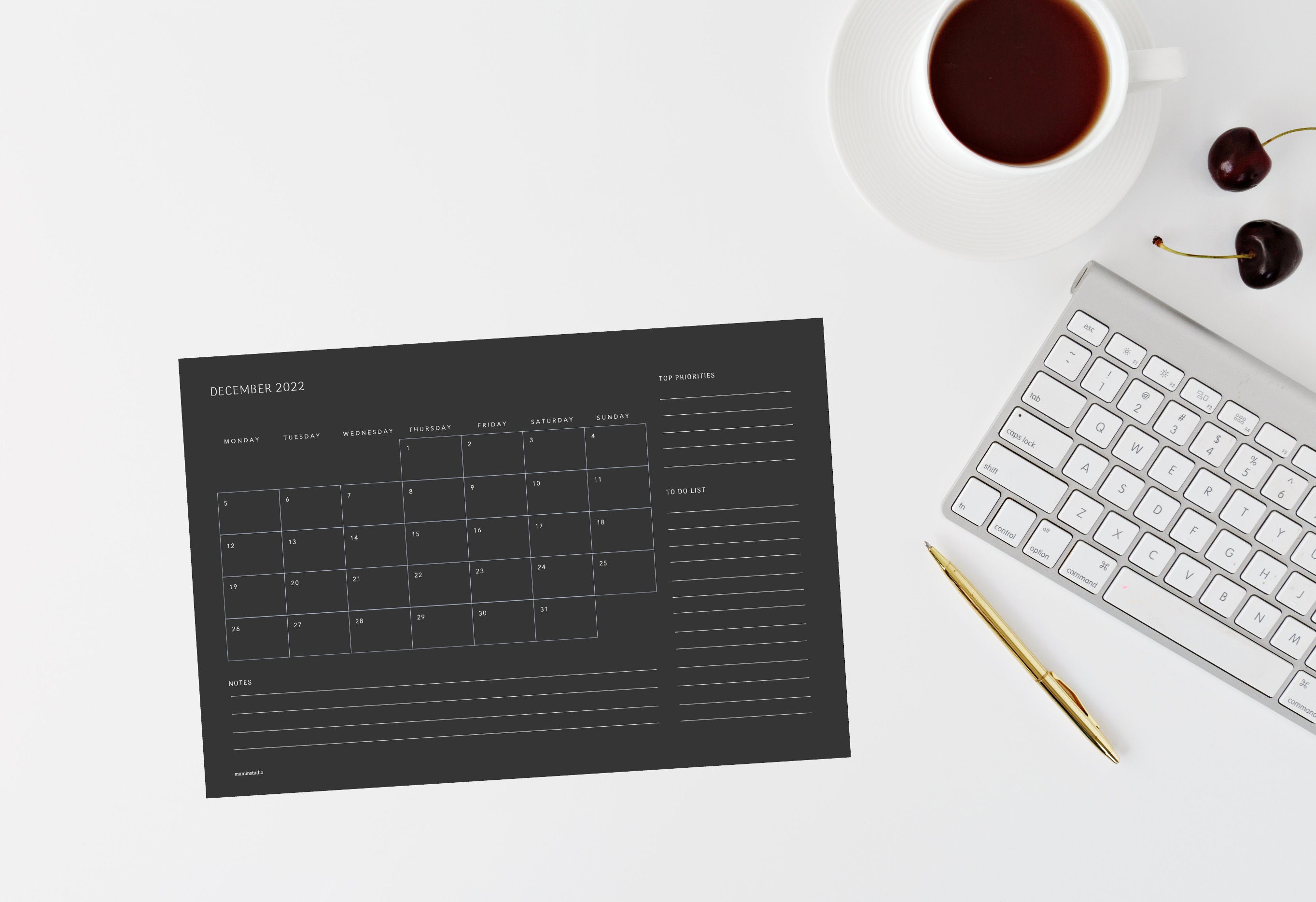 2022-2023 Monthly Calendar Printable Minimalist Digital - Etsy Ireland