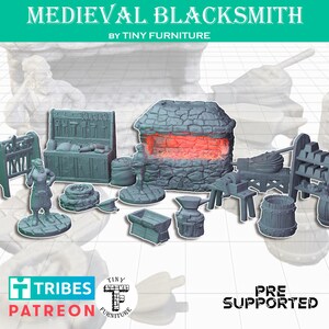 Medieval Blacksmith (STL FILES) - Tabletop Furnishing Props, and ...