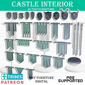 Castle Interior (STL FILES) - Tabletop Furnishing Props, and Terrain ...